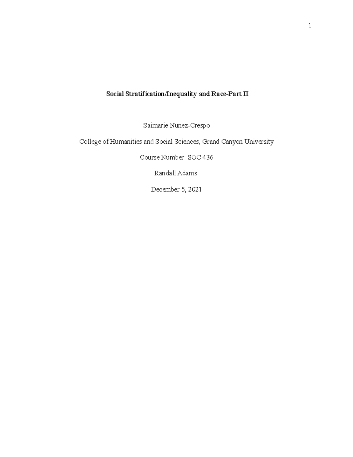 SOcial Stratification par II soc 436 - Social Stratification/Inequality ...