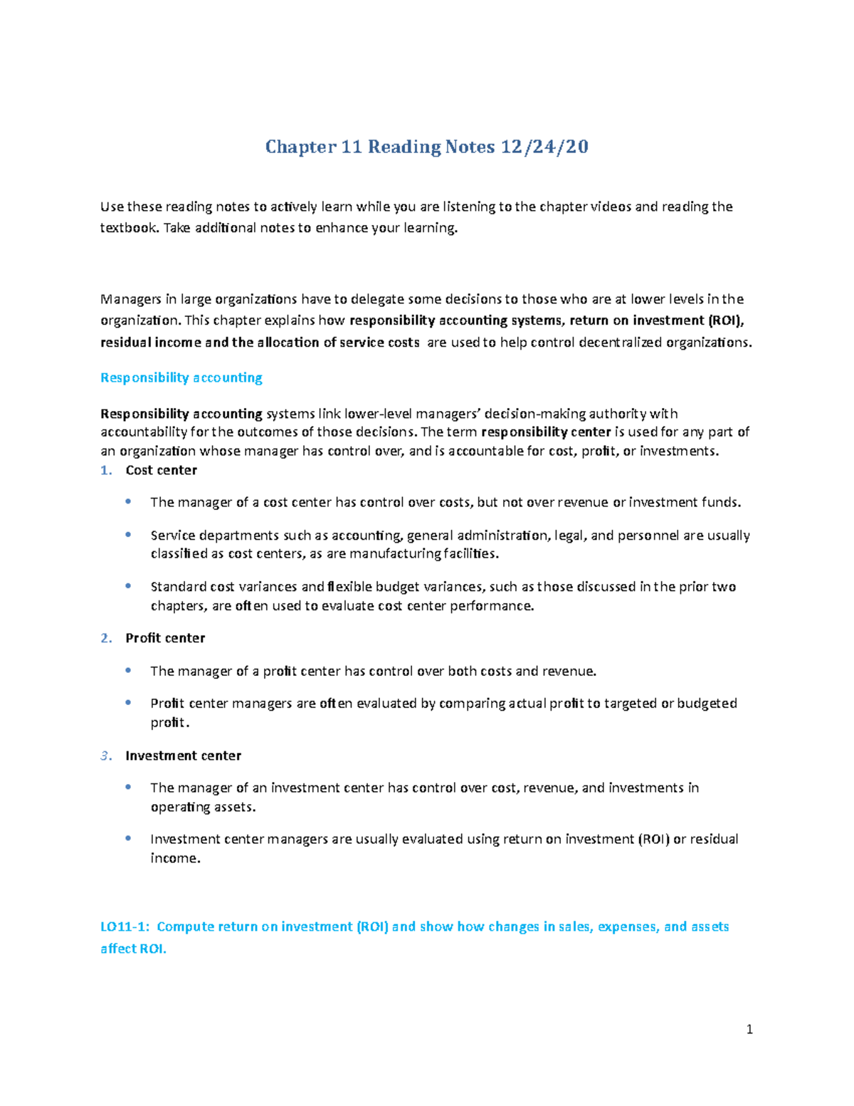 Chapter 11 Reading Notes - Chapter 11 Reading Notes 12/24/ Use these ...
