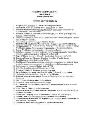 Praxis social studies 4 information sheet - Social Studies PRAXIS ...