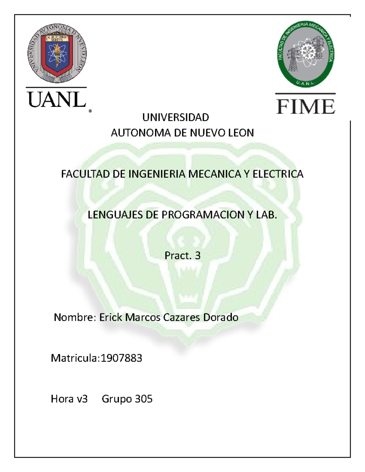 laboratorio de lenguajes de programación practica numero 3 ...