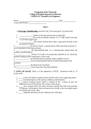 CFE-HO1 - ELECTROCHEMICAL ENERGY - Study Guide in CHE 111: CHEMISTRY ...