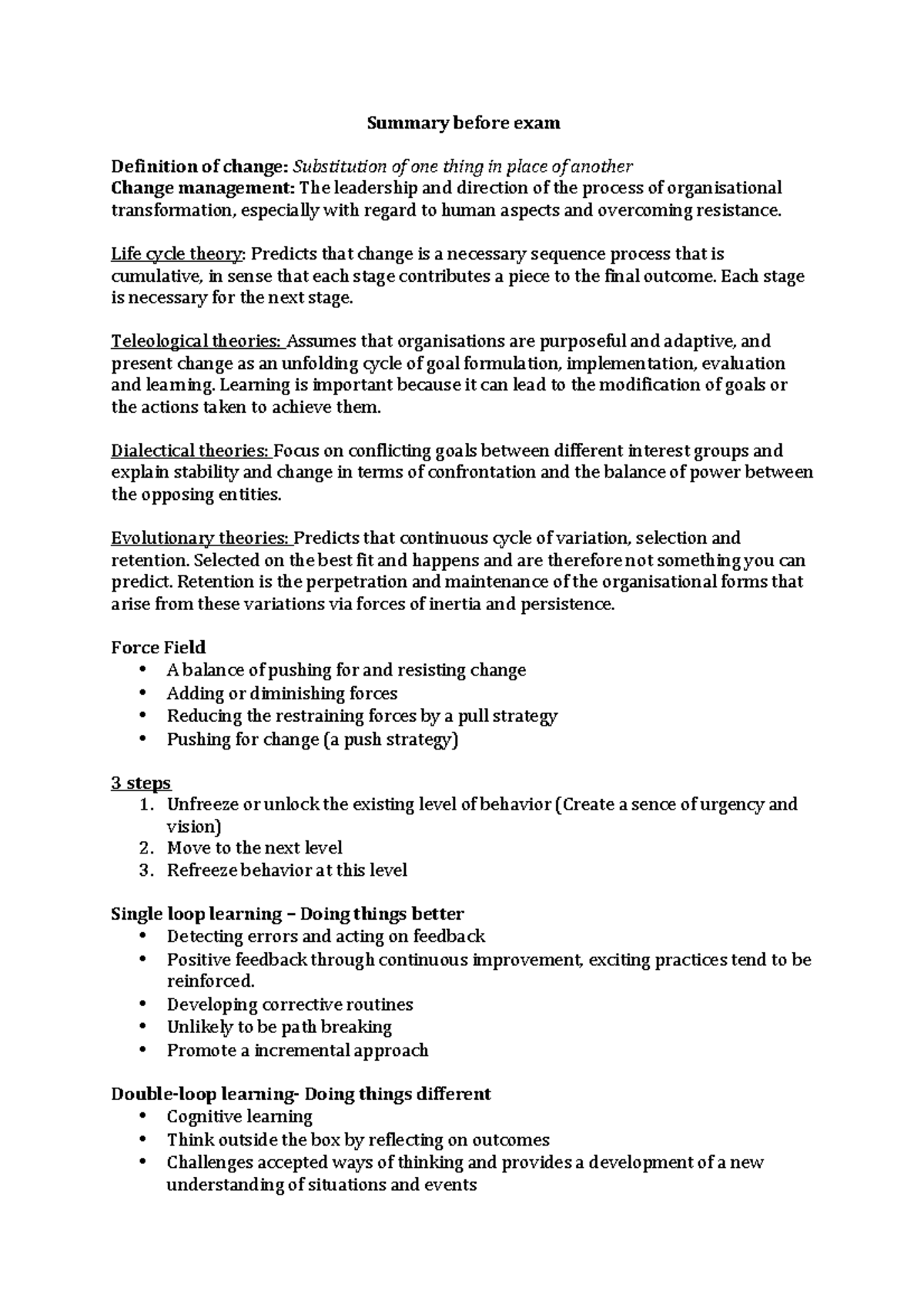 Summary The Theory and Practice of Change Management - Brief - Summary ...