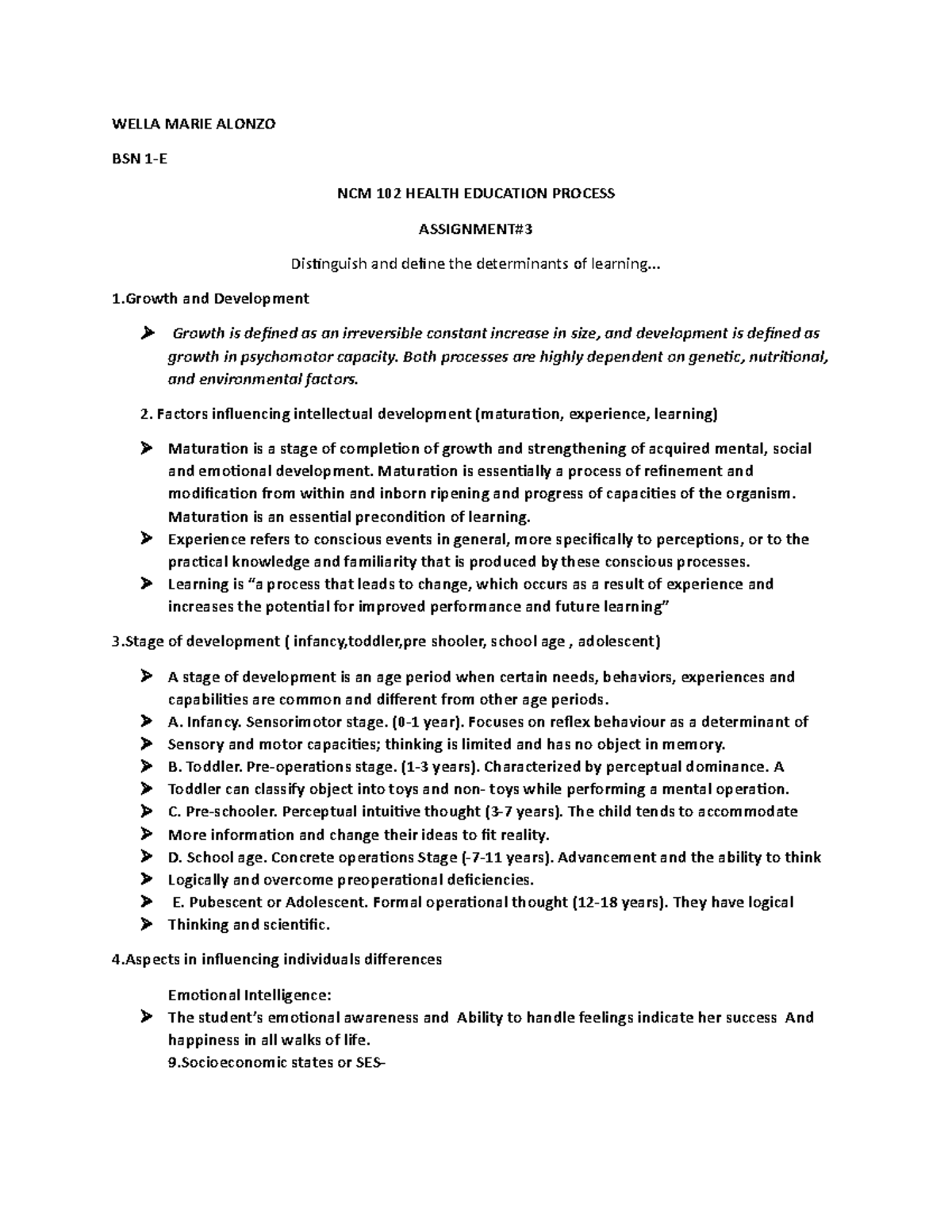 Health education 3 - Sertuikkuew as fhkiyrfh - WELLA MARIE ALONZO BSN 1 ...