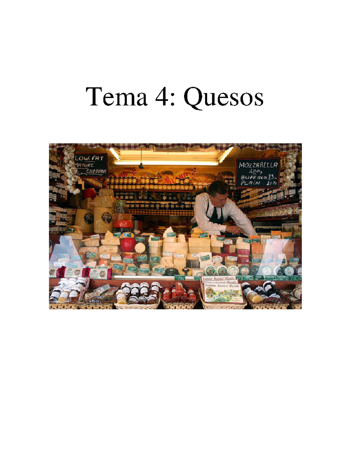 Tema 5 Queso 1415 - Profesor: Ramon - Tema 4: Quesos Introducción Este tema sobre los quesos del ...