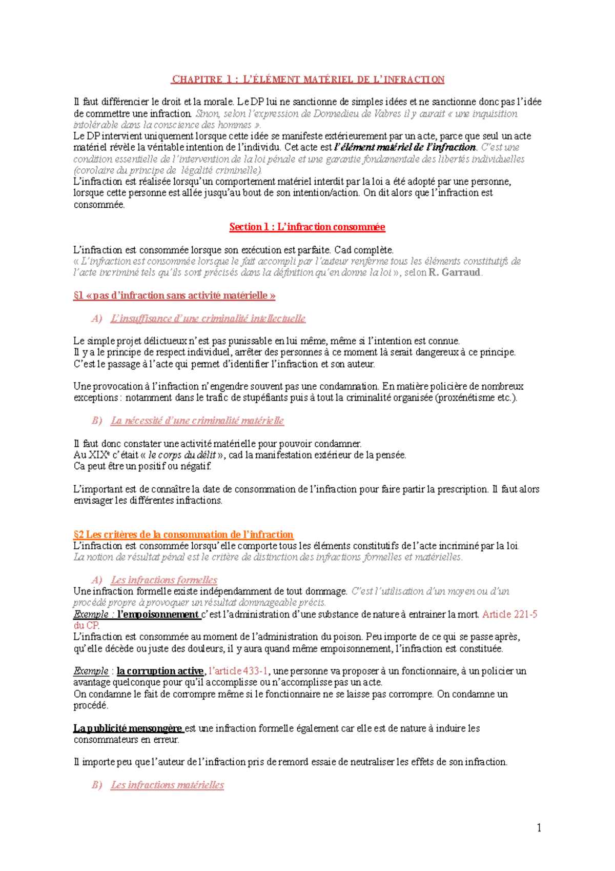 Droit pénal général - Warning: Error during font loading: XMLHttpRequest is not defined CHAPITRE ...