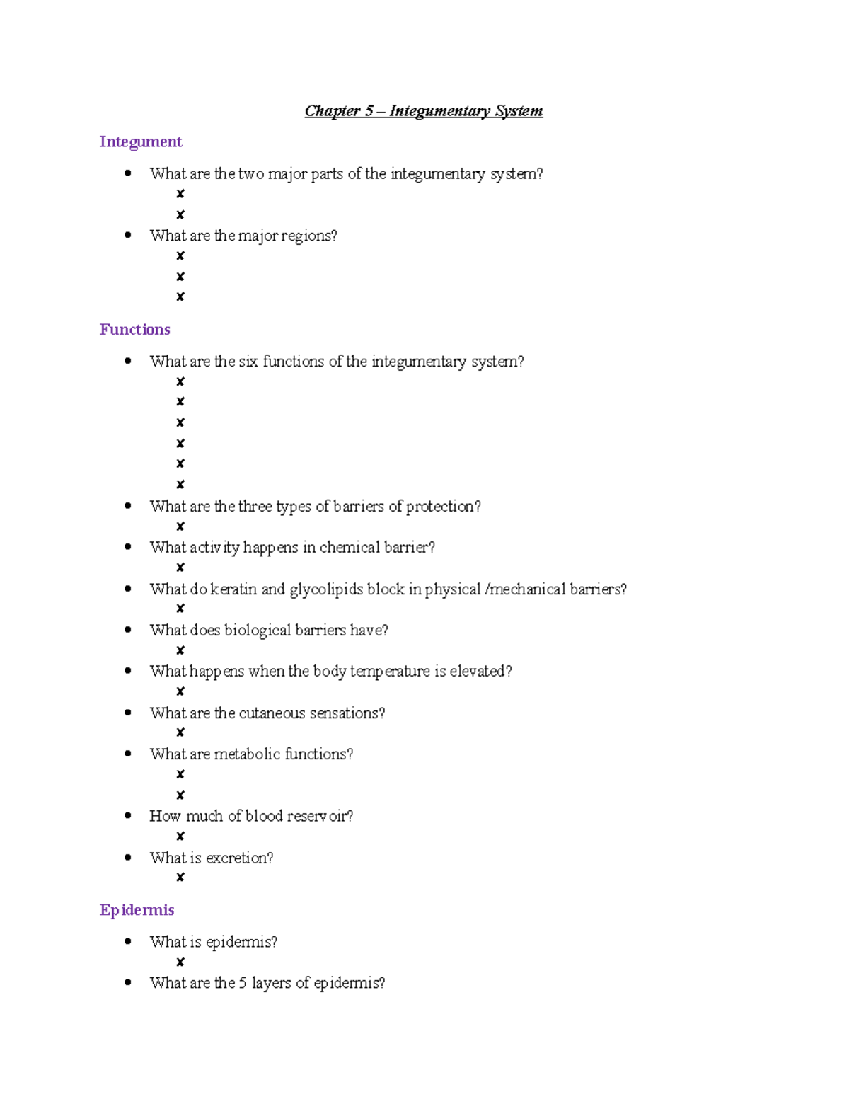 Chapter 5 Practice Questions - Chapter 5 – Integumentary System ...