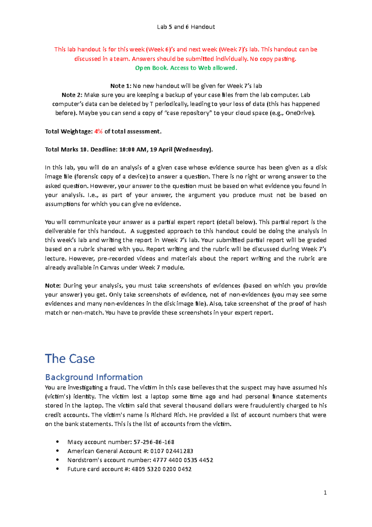 Lab 5 and 6 Handout-1 - adsf - Lab 5 and 6 Handout This lab handout is ...