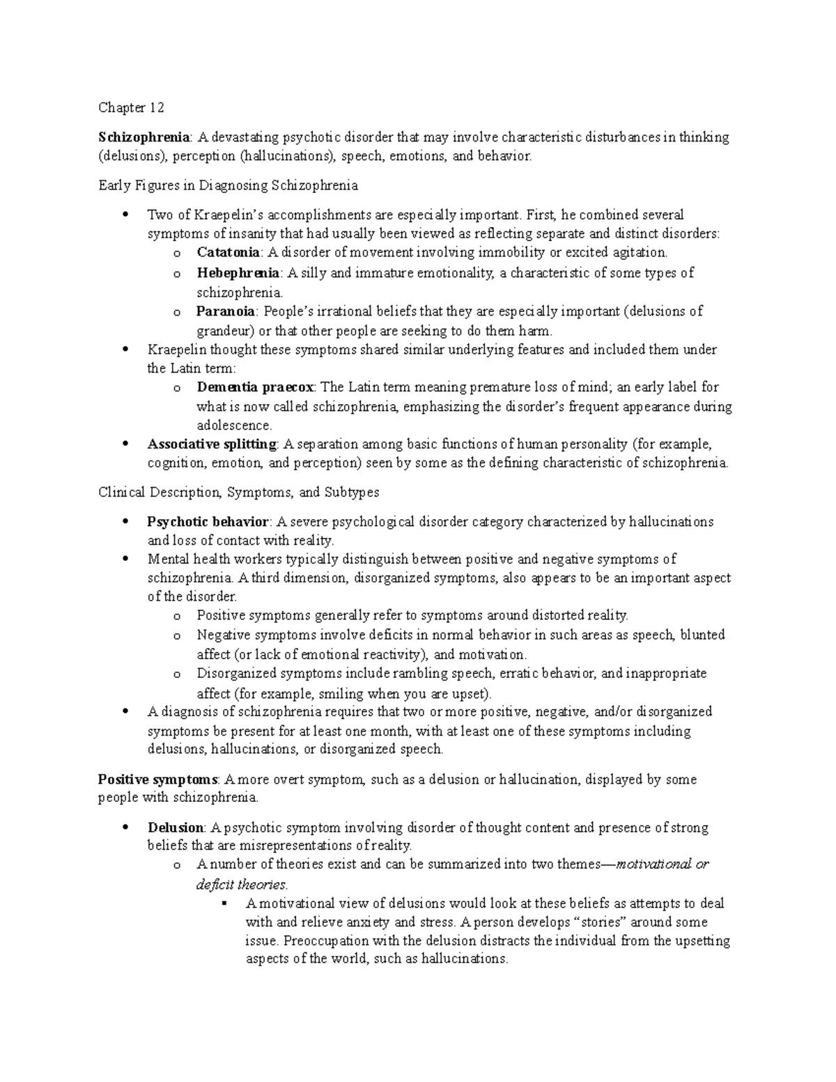 Chapter 12 - Notes - PSY 3HSU - SLU - Studocu