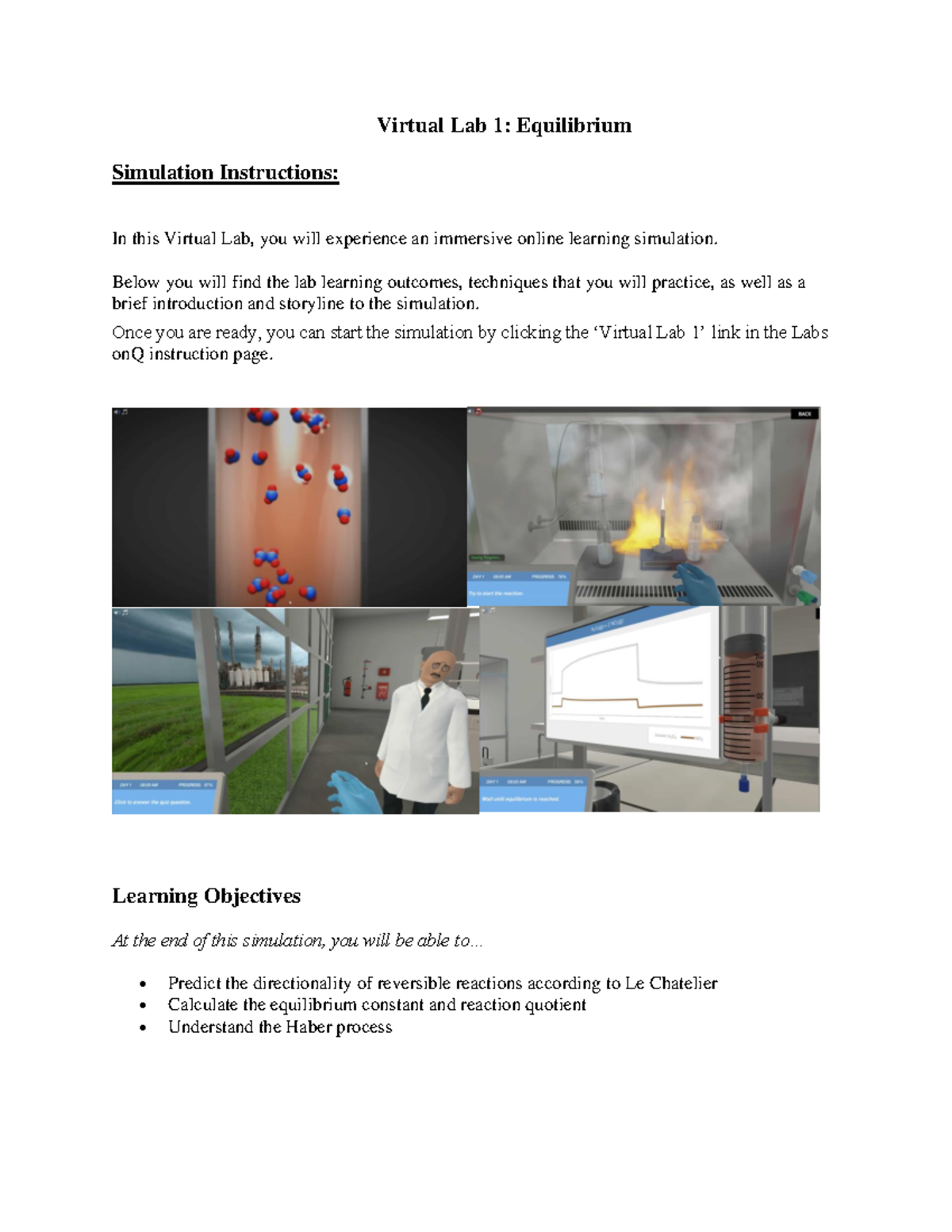 Lab 1 Sim Instructions - lab - Virtual Lab 1: Equilibrium Simulation Instructions: In this ...
