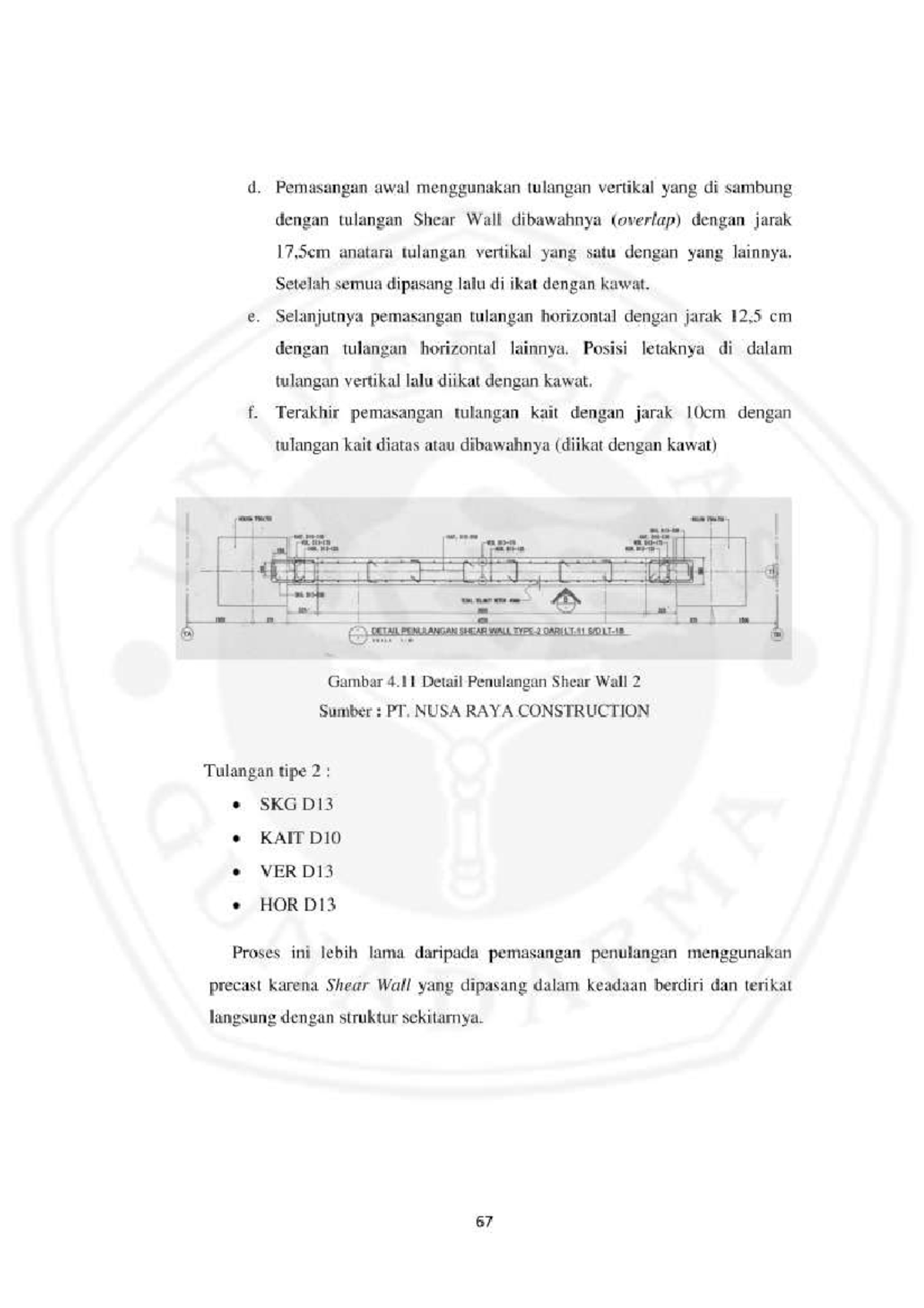 Chapter 4.2 The method of implementing a shear wall structure in the phase 2 construction ...