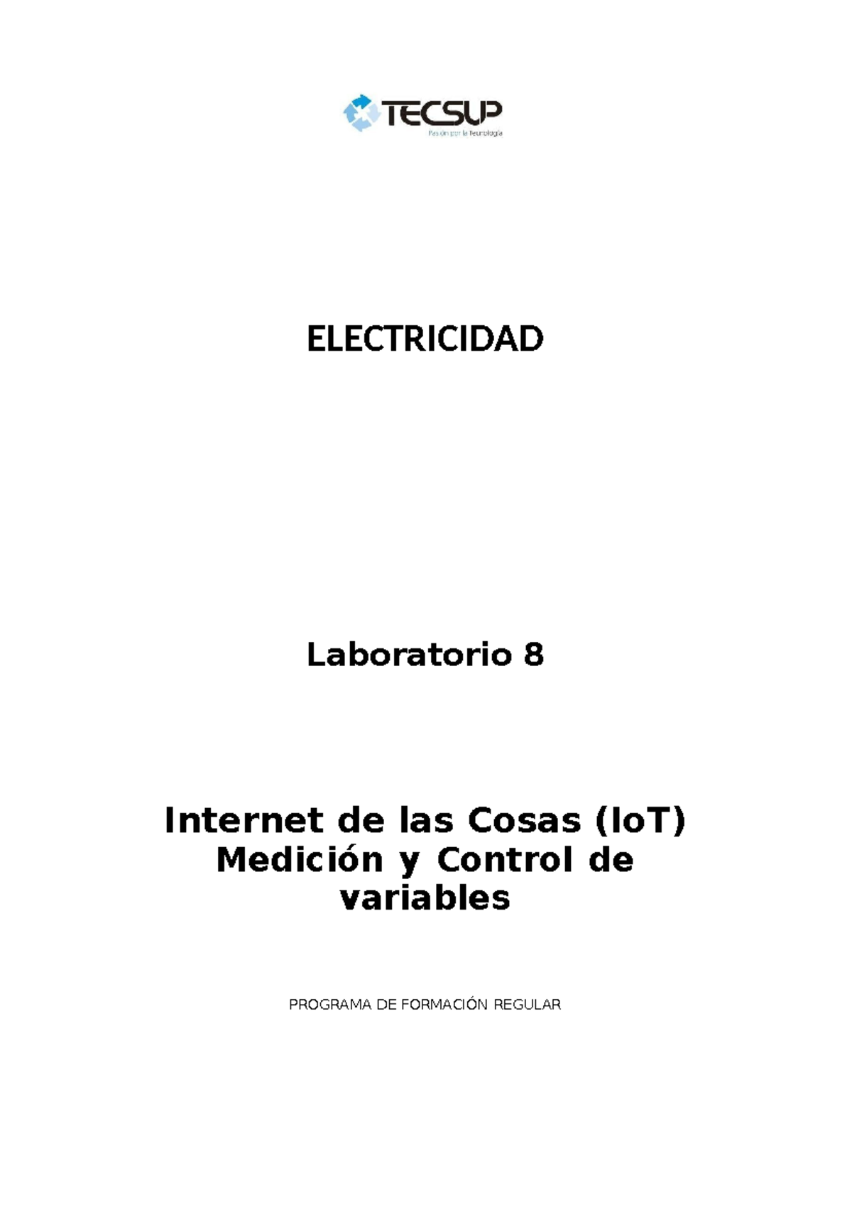 Lab08 Medición y Control de variables - ELECTRICIDAD Laboratorio 8 ...
