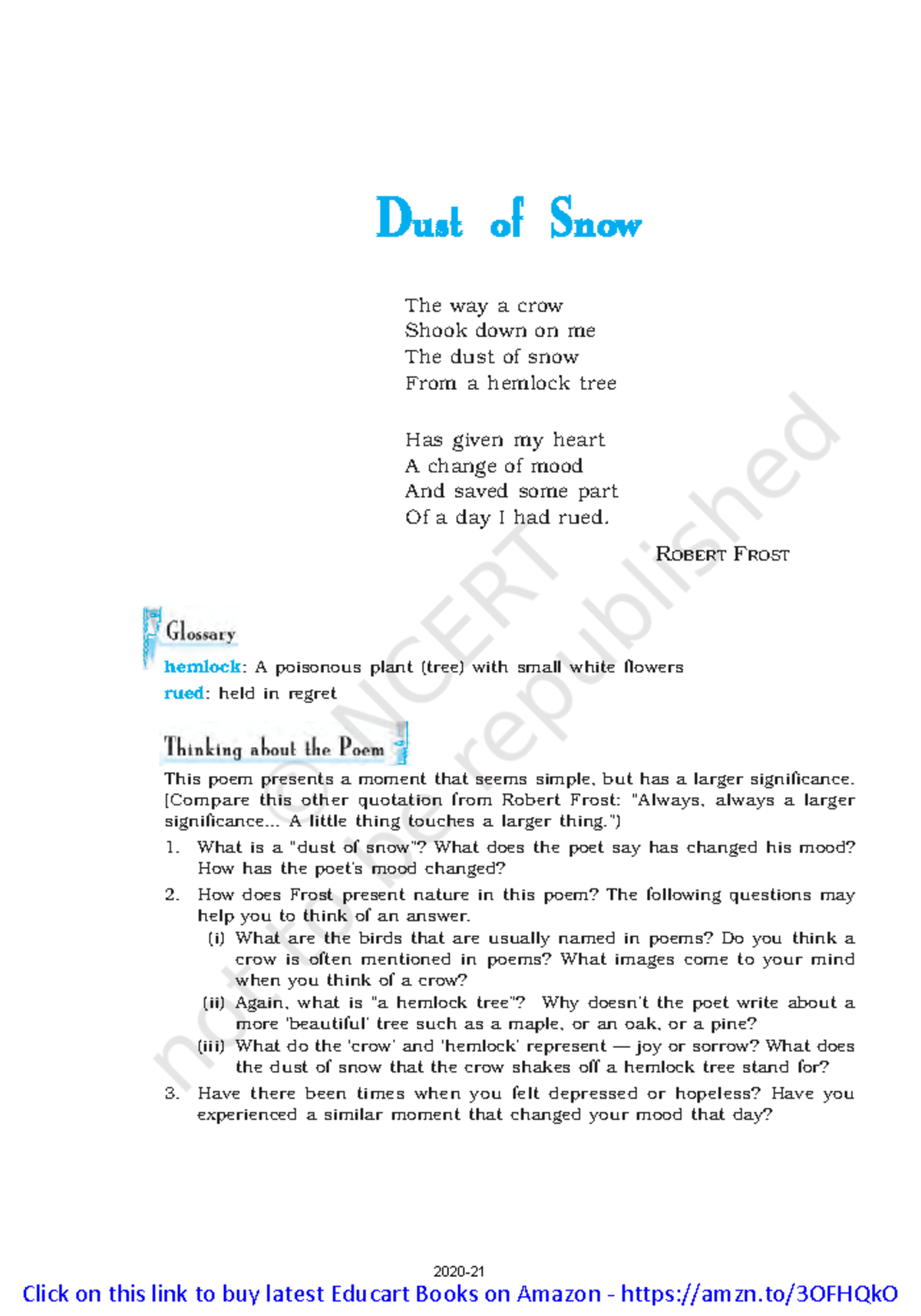 Poem 1 Dust of Snow - dfdssf - Dust of SnoDust of SnoDust of SnoDust of ...