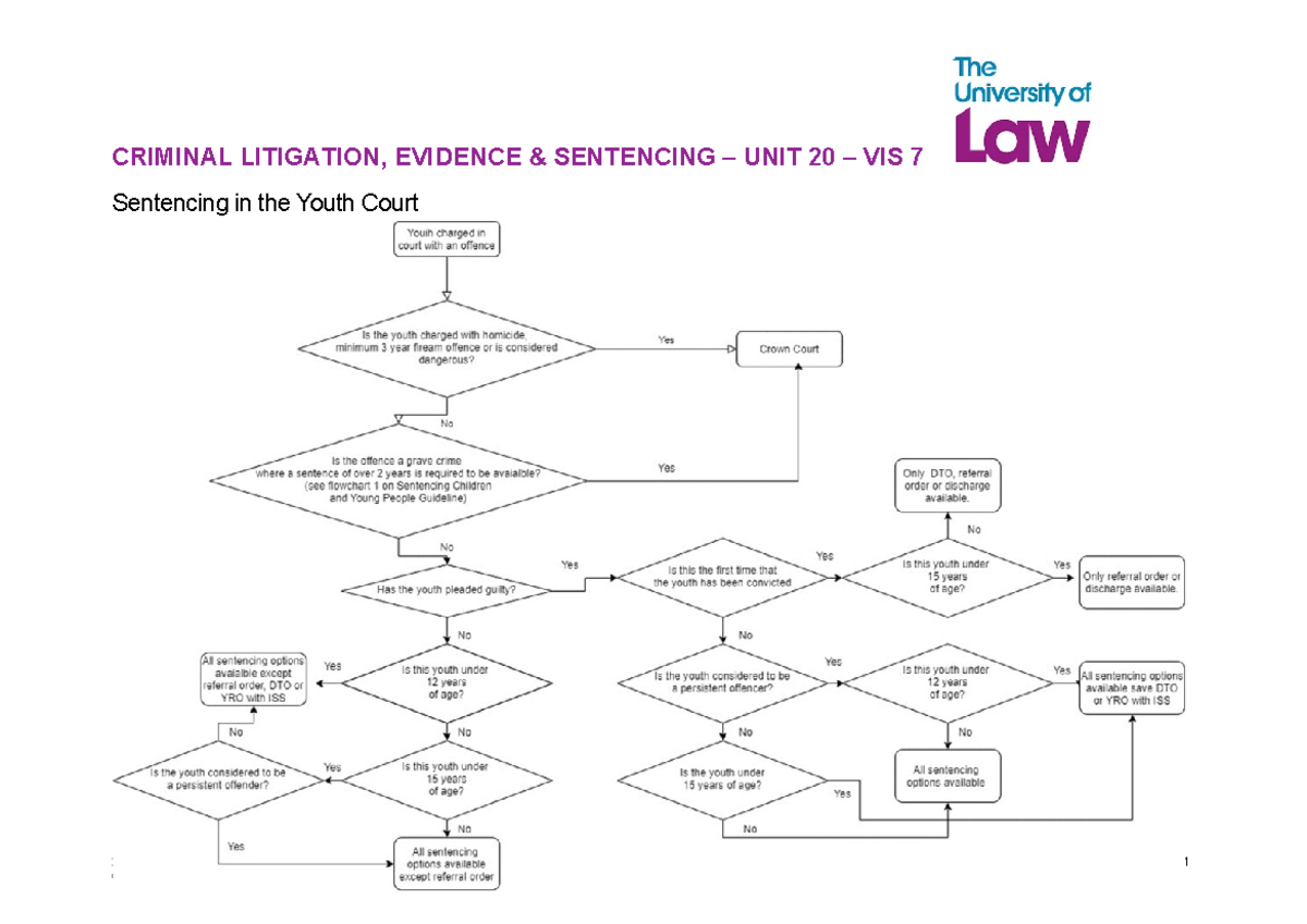 youth sentencing flowchart - CRIMINAL LITIGATION, EVIDENCE & SENTENCING ...