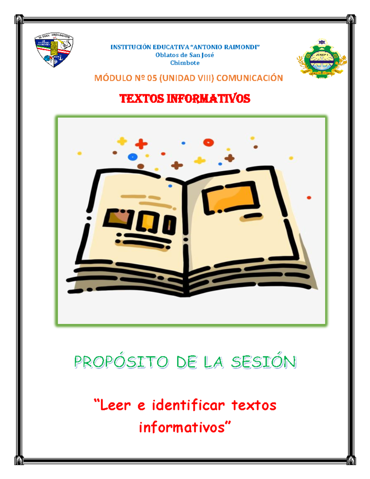 05 - Textos Informativos - INSTITUCIÓN EDUCATIVA “ANTONIO RAIMONDI ...