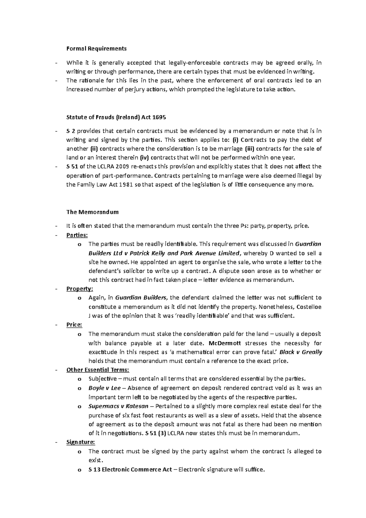 Formal Requirements - fe1 notes - Formal Requirements While it is ...