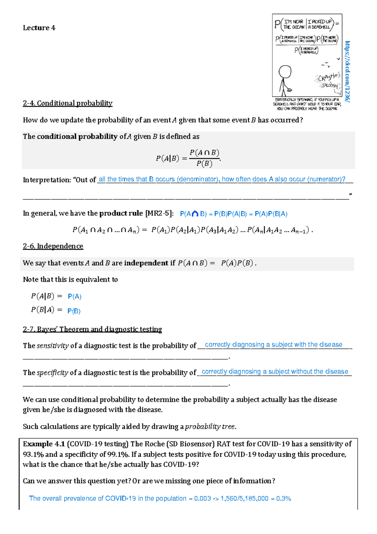 Lecture Notes Part 1 2024 Lec4 - Lecture 4 Due soon: Assignment 1 (18 ...