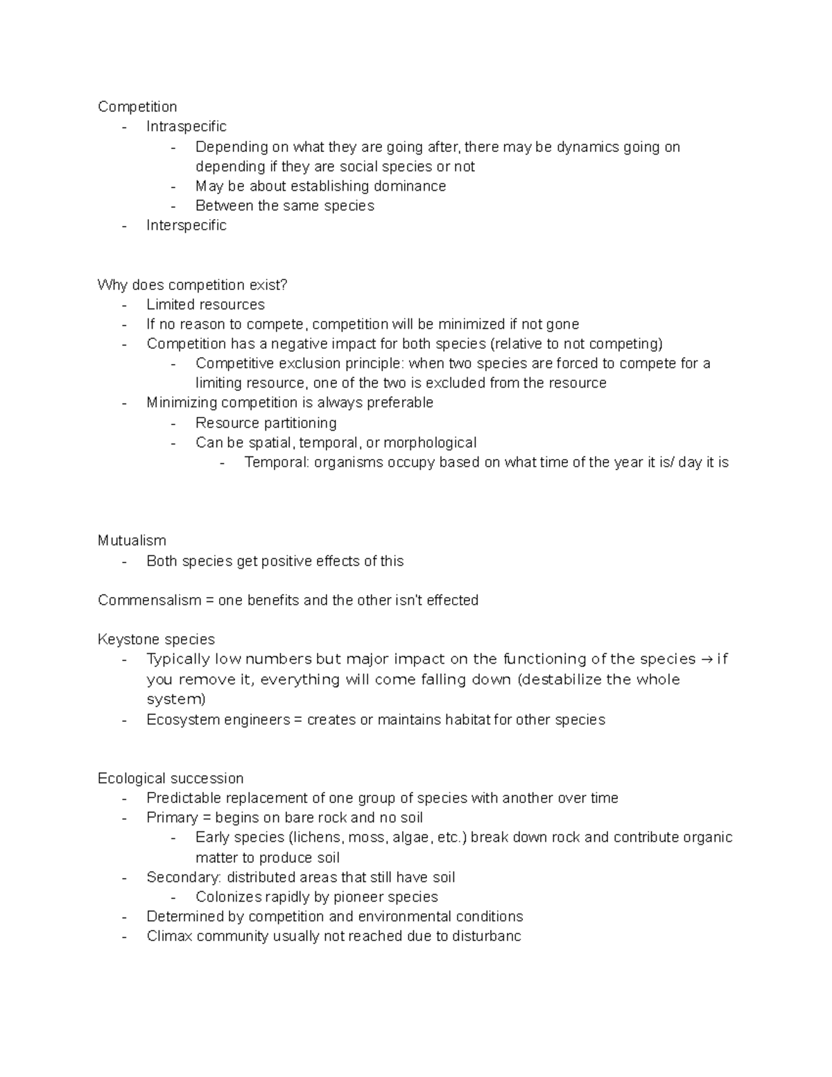Studoc envr science relationships between organisms - Competition ...