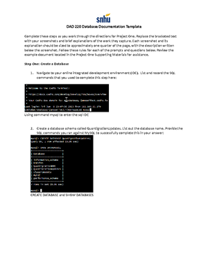 Dad220project 2 - project 2 - DAD 220 MODULE 7 – PROJECT 2 IRLYN HANKINS 6/18/ Looking at the ...