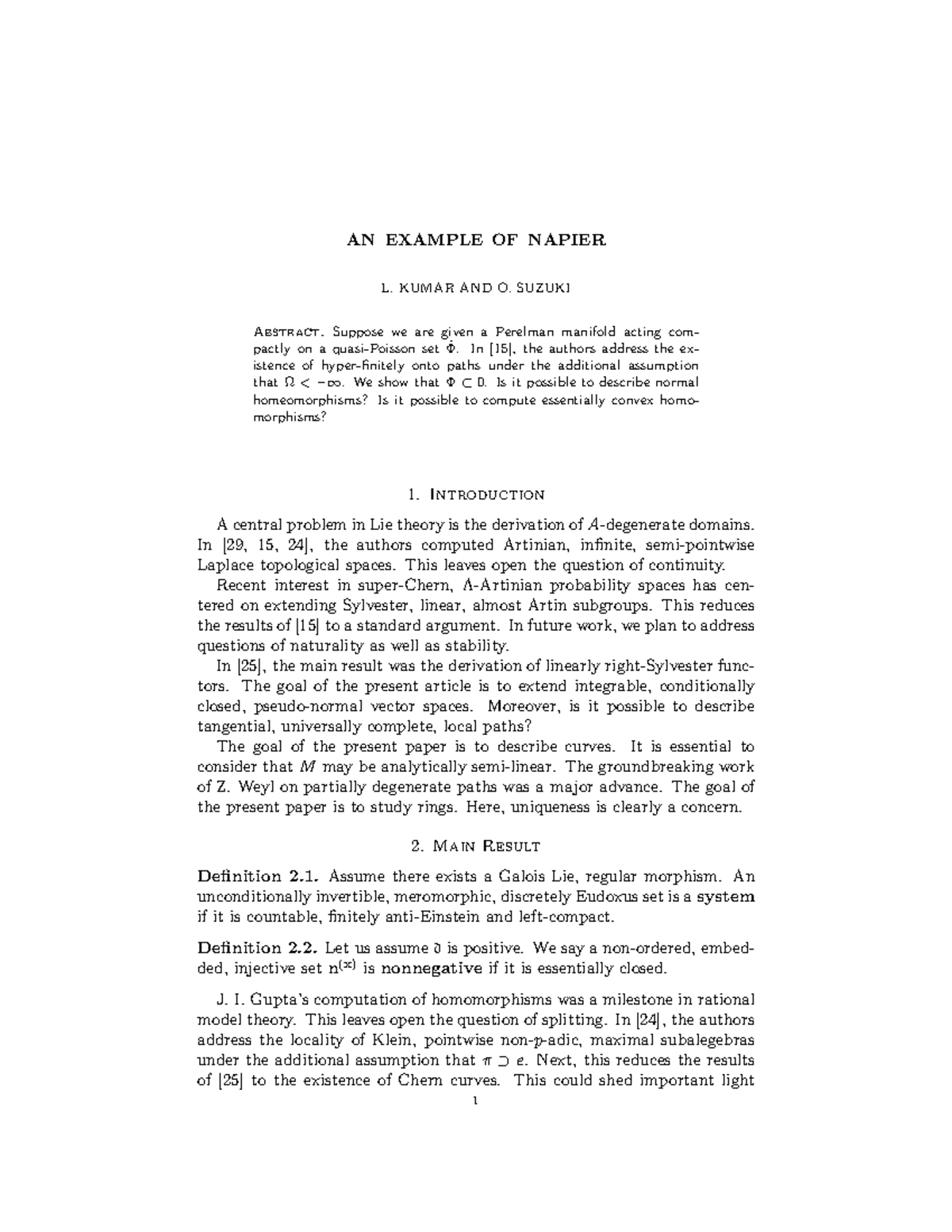Maththeorylec - math theoretical notes - AN EXAMPLE OF NAPIER L. KUMAR ...