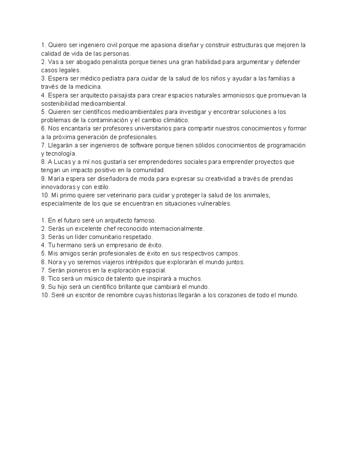 Spanish 2 Part 4 - Unit 2 Lesson 25 Speaking Assessment - Quiero ser ...