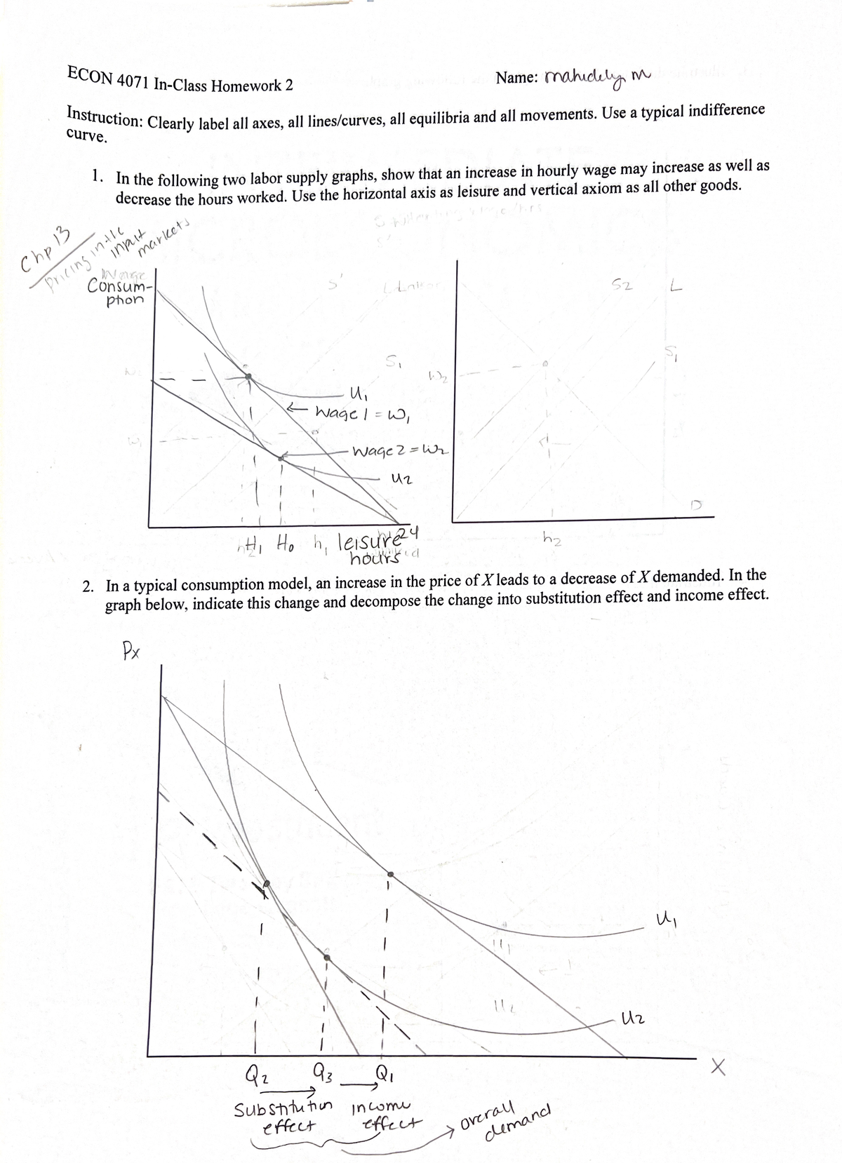 Graphs Econ theory - Homework problems - ECON 5073 - Studocu