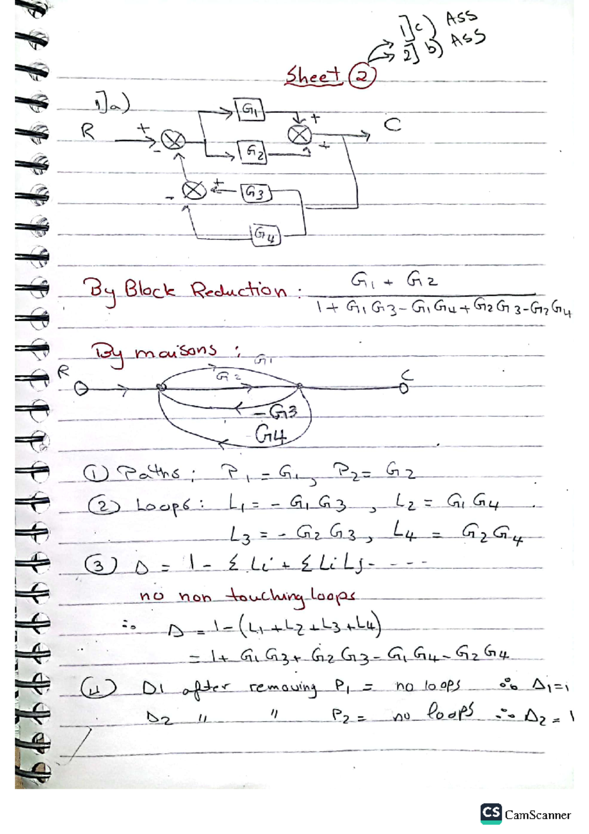 Control sheet 2 part1 solutions (Maisons) - 1)c) ASS 25) ASS Sheet 2 1a) G1 It R C G2 t to G3 Gy ...