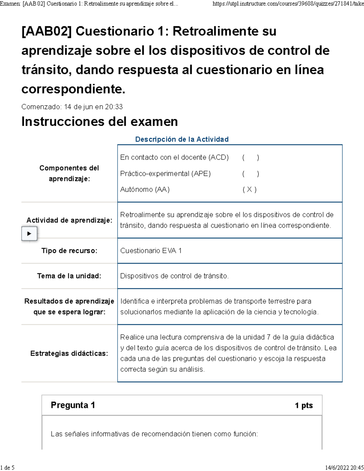 Examen [AAB02] Cuestionario 1 bimestre II Retroalimente su aprendizaje sobre el los dispositivos ...