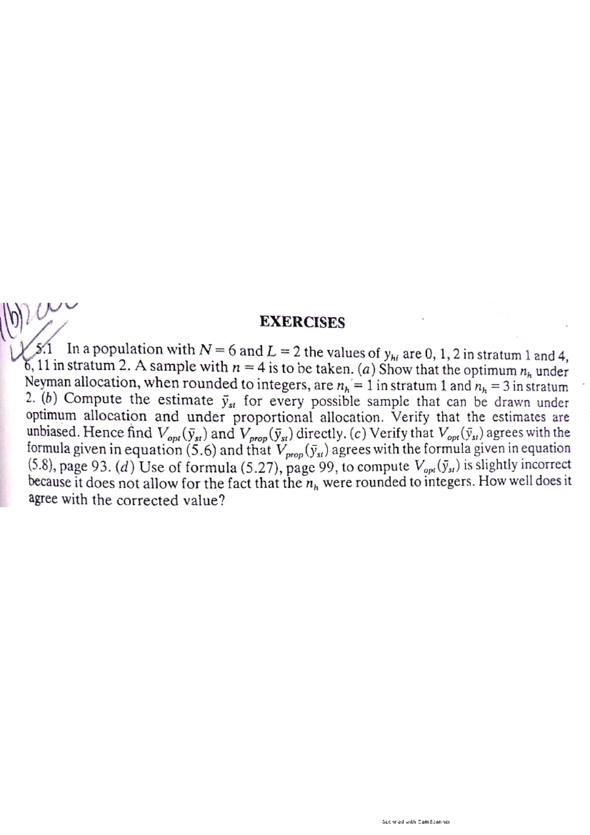 Chapter # 5 Exercise questions 5 - Design and analysis of experiment ...