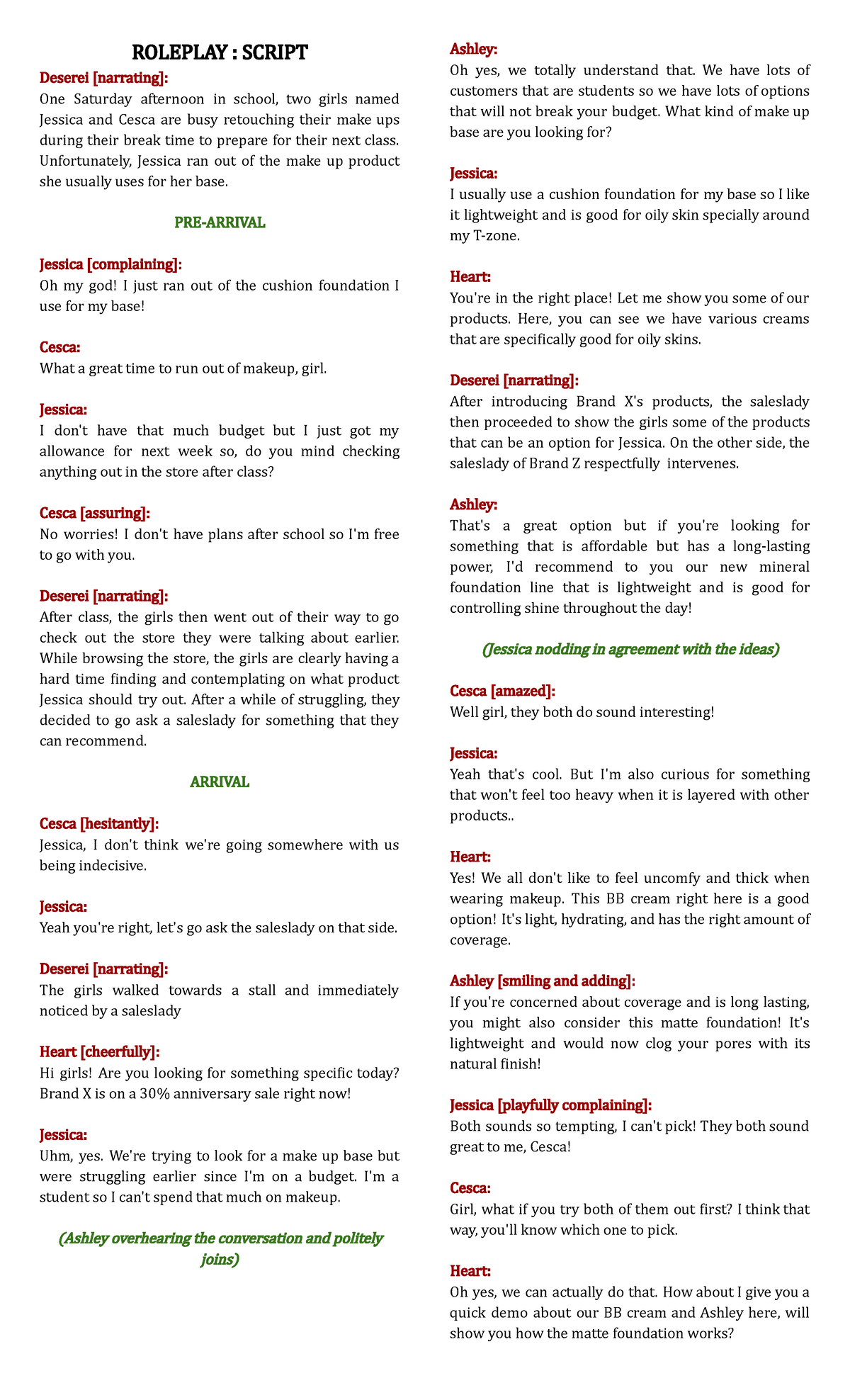 Roleplay- Script - ROLEPLAY : SCRIPT Deserei [narrating]: One Saturday ...