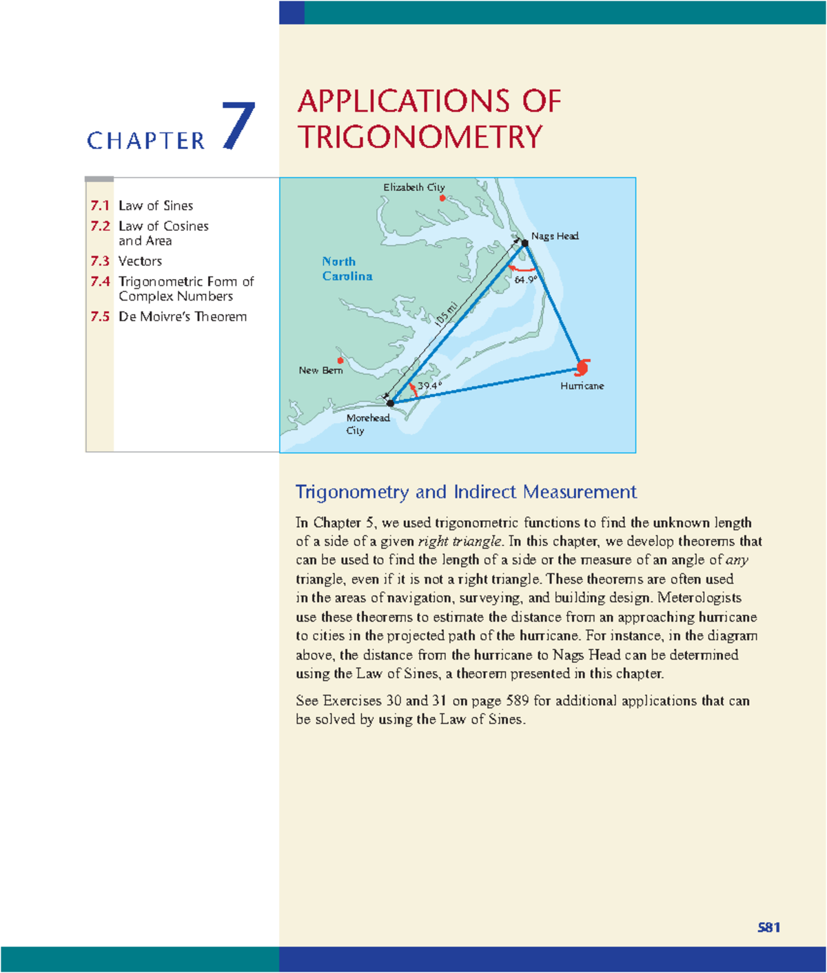 College Algebra and Trigonometry - 581 C H A P T E R 7 Trigonometry and ...