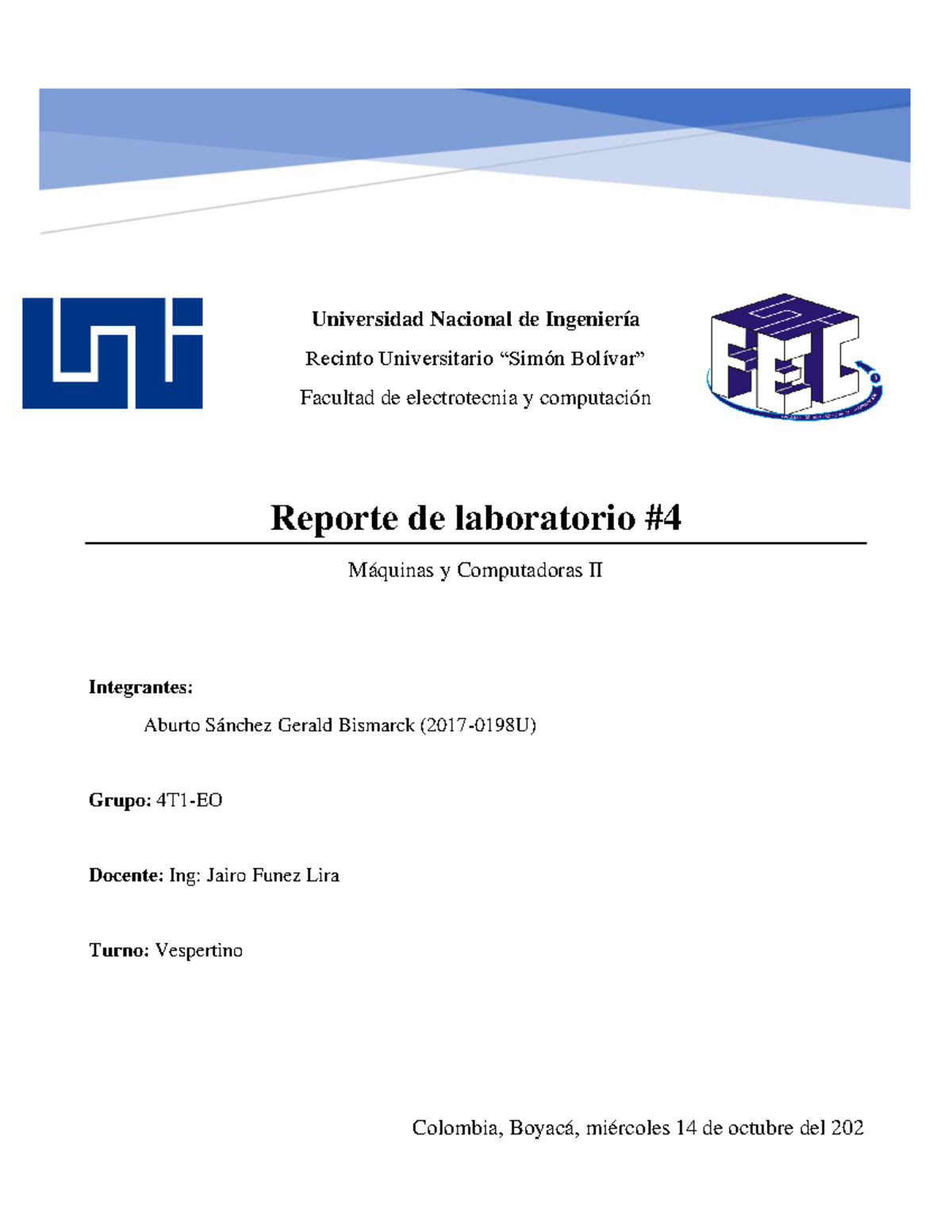 Lab 4 MC2 - informe de laboratorio - Warning: TT: undefined function: 32 Warning: TT: undefined ...