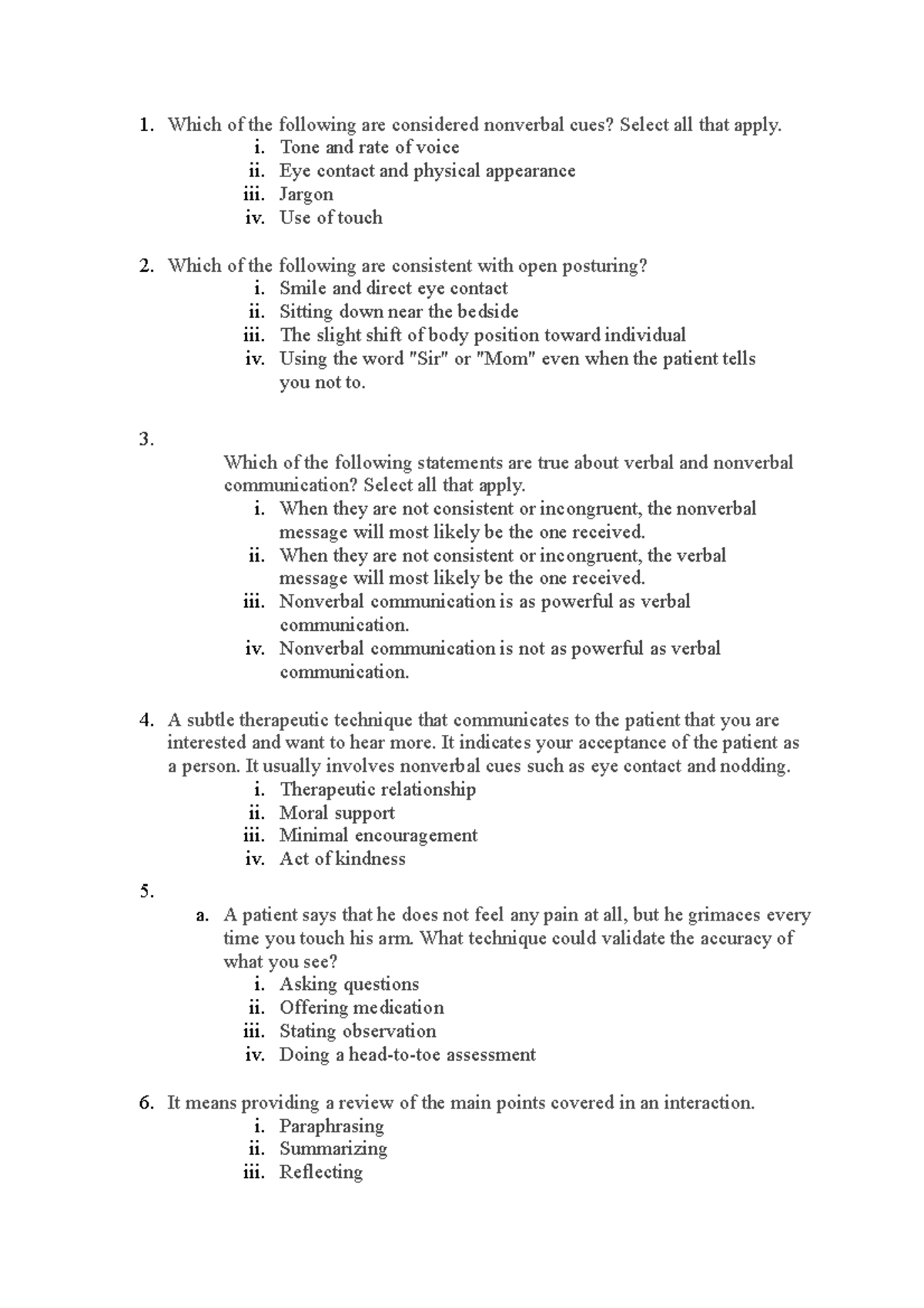 QUIZ ON FON - BASICS OF FON - Which of the following are considered ...