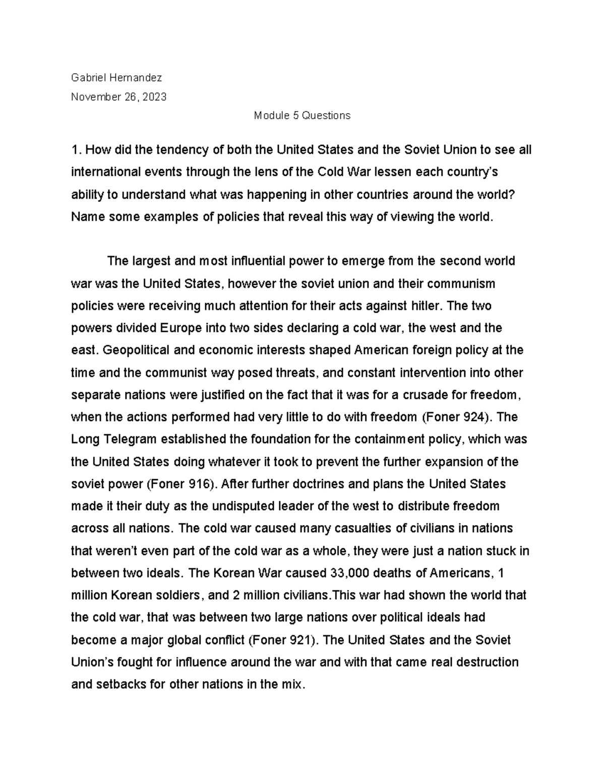 Module 5 Questions - Gabriel Hernandez November 26, 2023 Module 5 ...