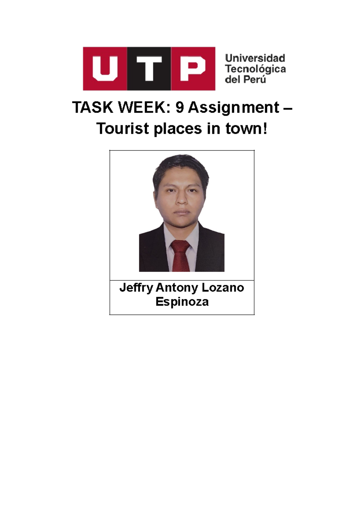 TASK WEEK 9 - Task week S09. - Ingles II - TASK WEEK: 9 Assignment ...