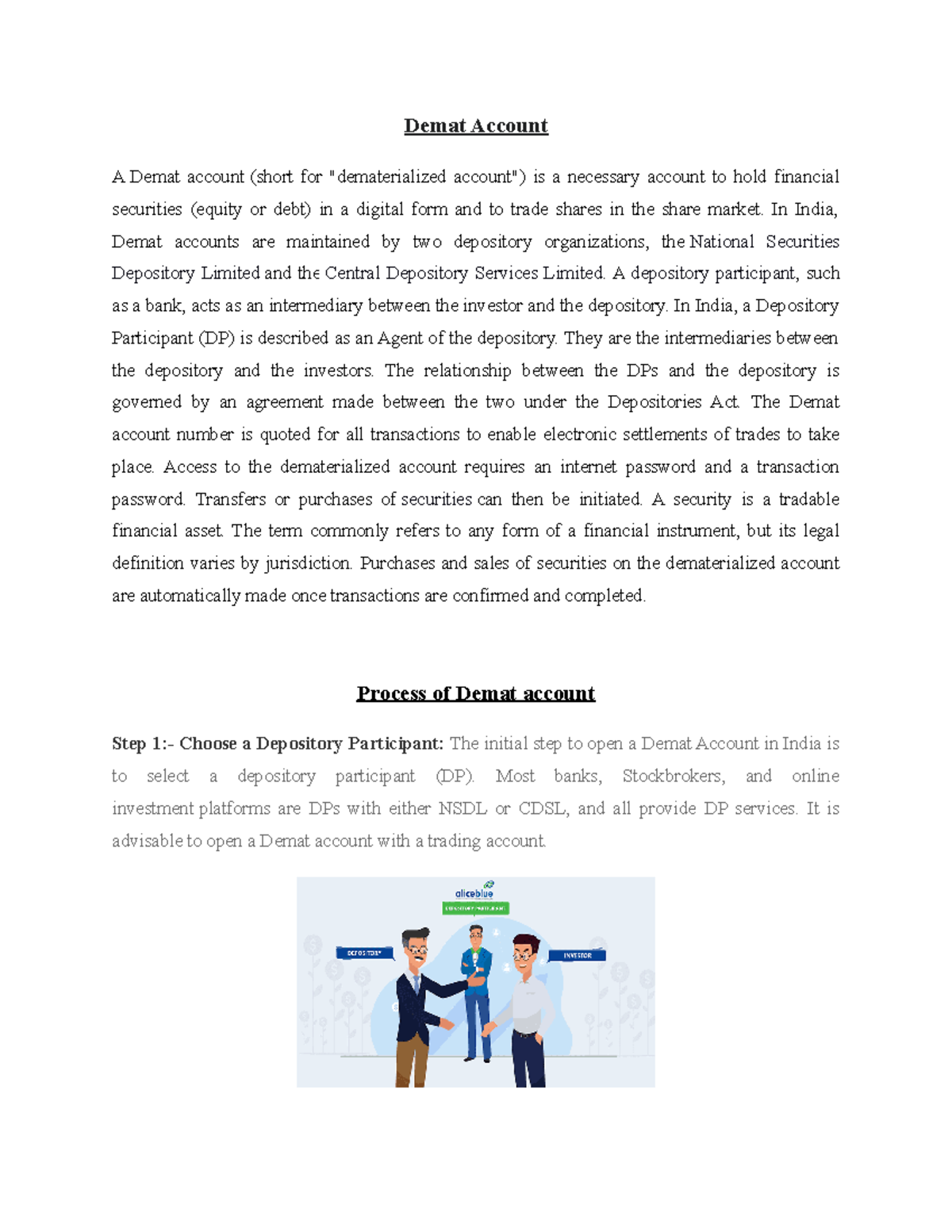 Demat Account - good - Demat Account A Demat account (short for ...