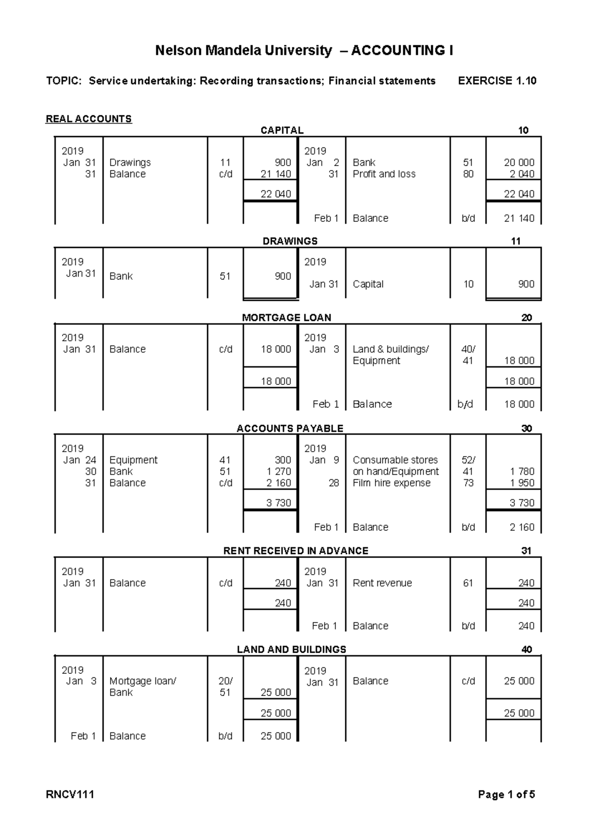 Exer 110 Sol Rncv2024 Real Accounts Drawings Bank Jan 3 