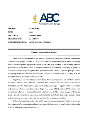 International differences and harmonization - COURSES : Accounting CODE ...