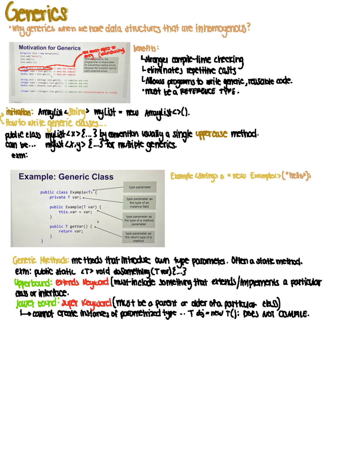 Writing generics - Generics whygenericswhenwehavedatastructuresthat are ...