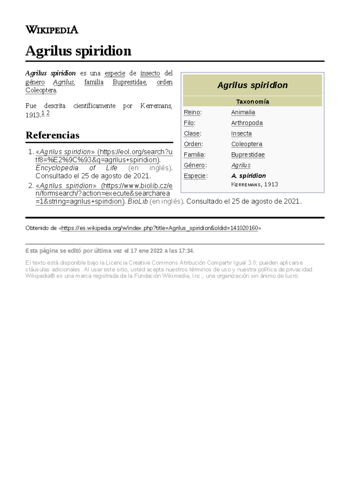 Agrilus spiridion - Agrilus spiridion Taxonomía Reino: Animalia Filo ...