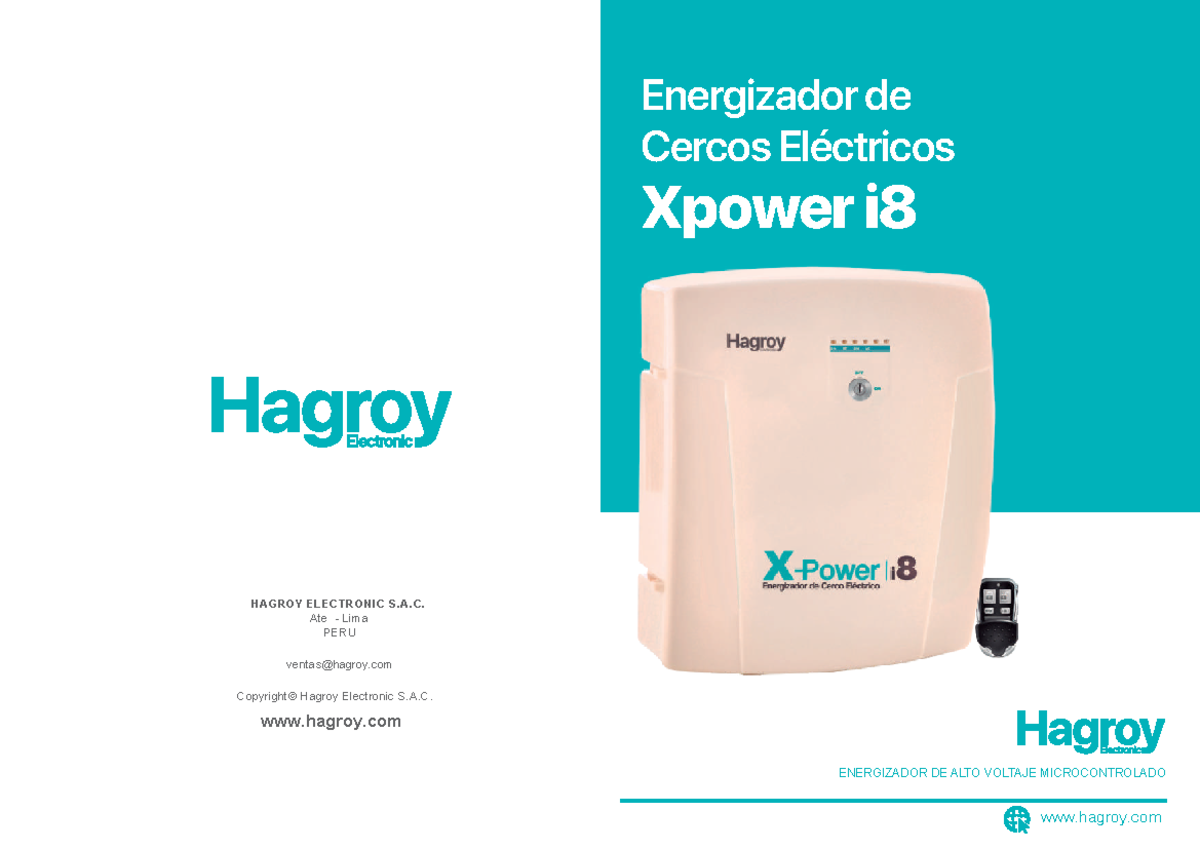 Manual- Xpower-I8 - ENERGIZADOR DE ALTO VOLTAJE MICROCONTROLADO HAGROY ...