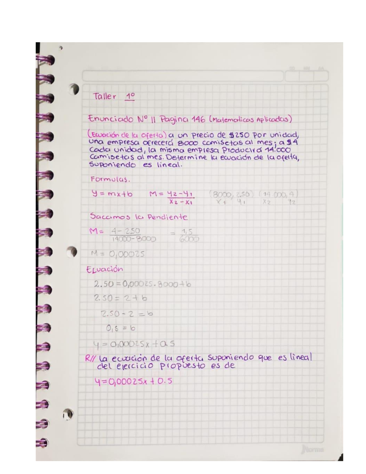 Taller 1 puntos - algebra lineal - Warning: TT: undefined function: 32 - Studocu