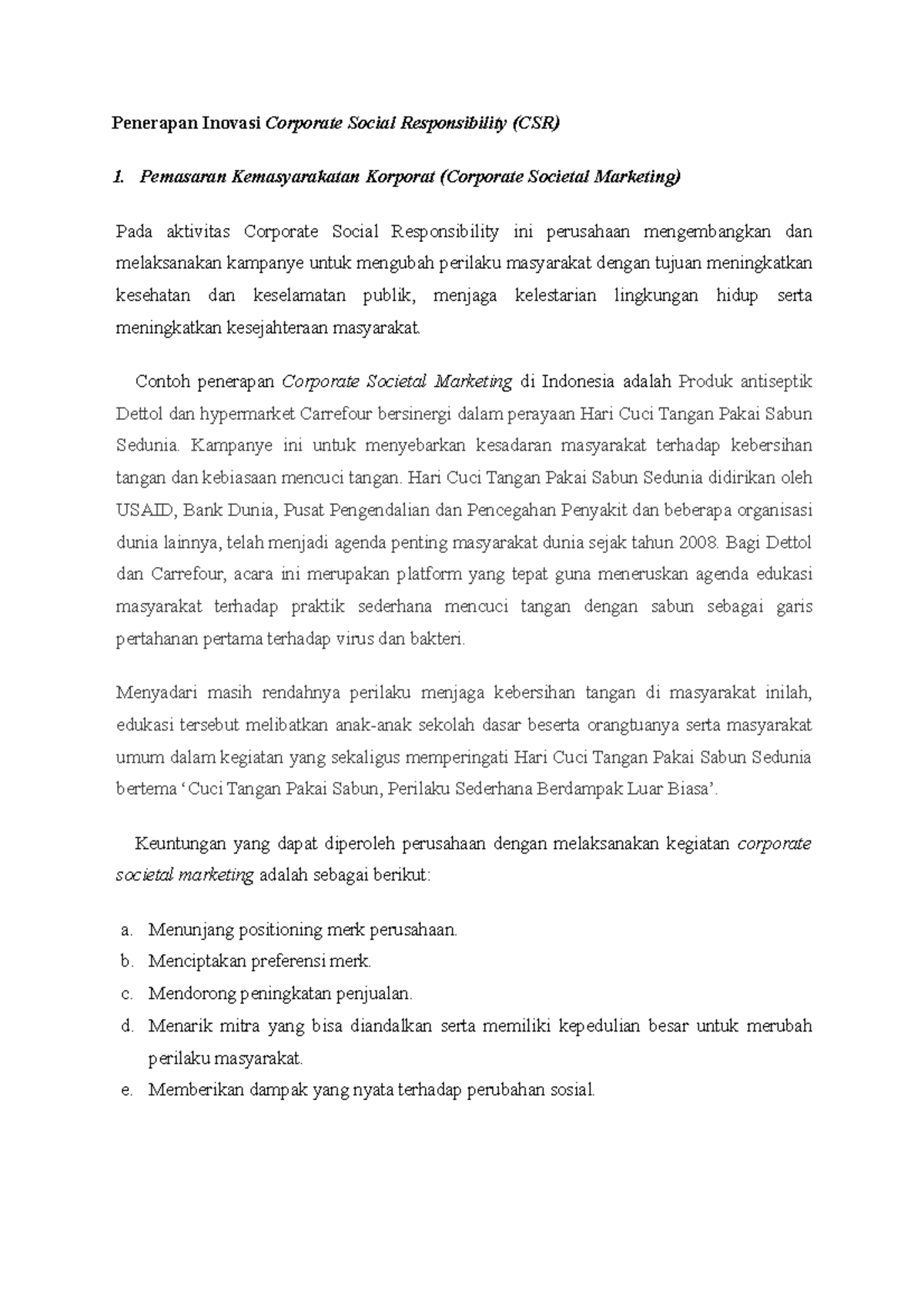 Penerapan Inovasi Corporate Social Responsibility (CSR) - Contoh ...