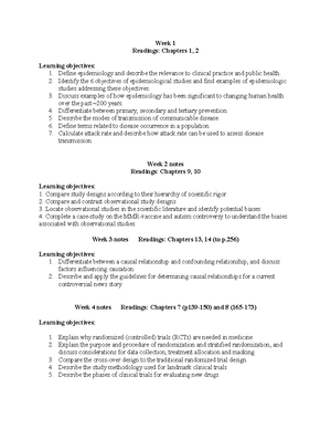 Epi Methods 1 Formula Sheet - CHL5401 Formula Sheet Below are the ...