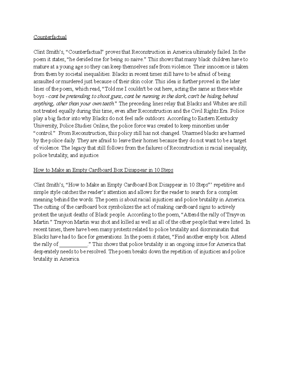 Poems by Clint Smith - Counterfactual Clint Smith’s, “Counterfactual ...