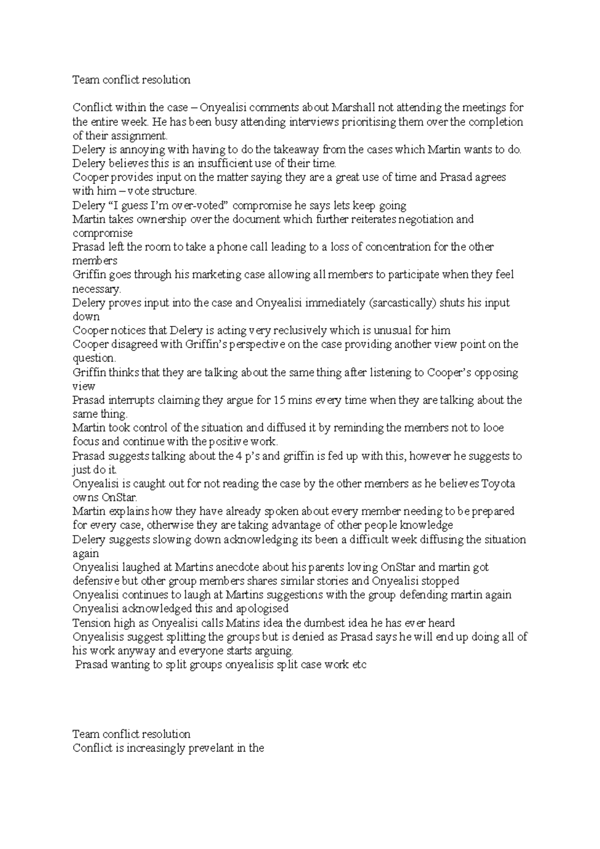 Team conflict resolution research - Team conflict resolution Conflict ...