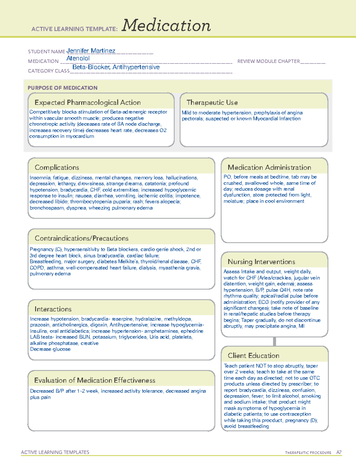 Active Learning Template medication - ACTIVE LEARNING TEMPLATES ...