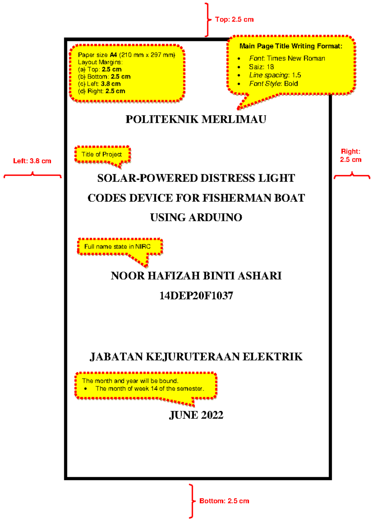 Contoh Laporan Cadangan Akhir - POLITEKNIK MERLIMAU SOLAR-POWERED ...