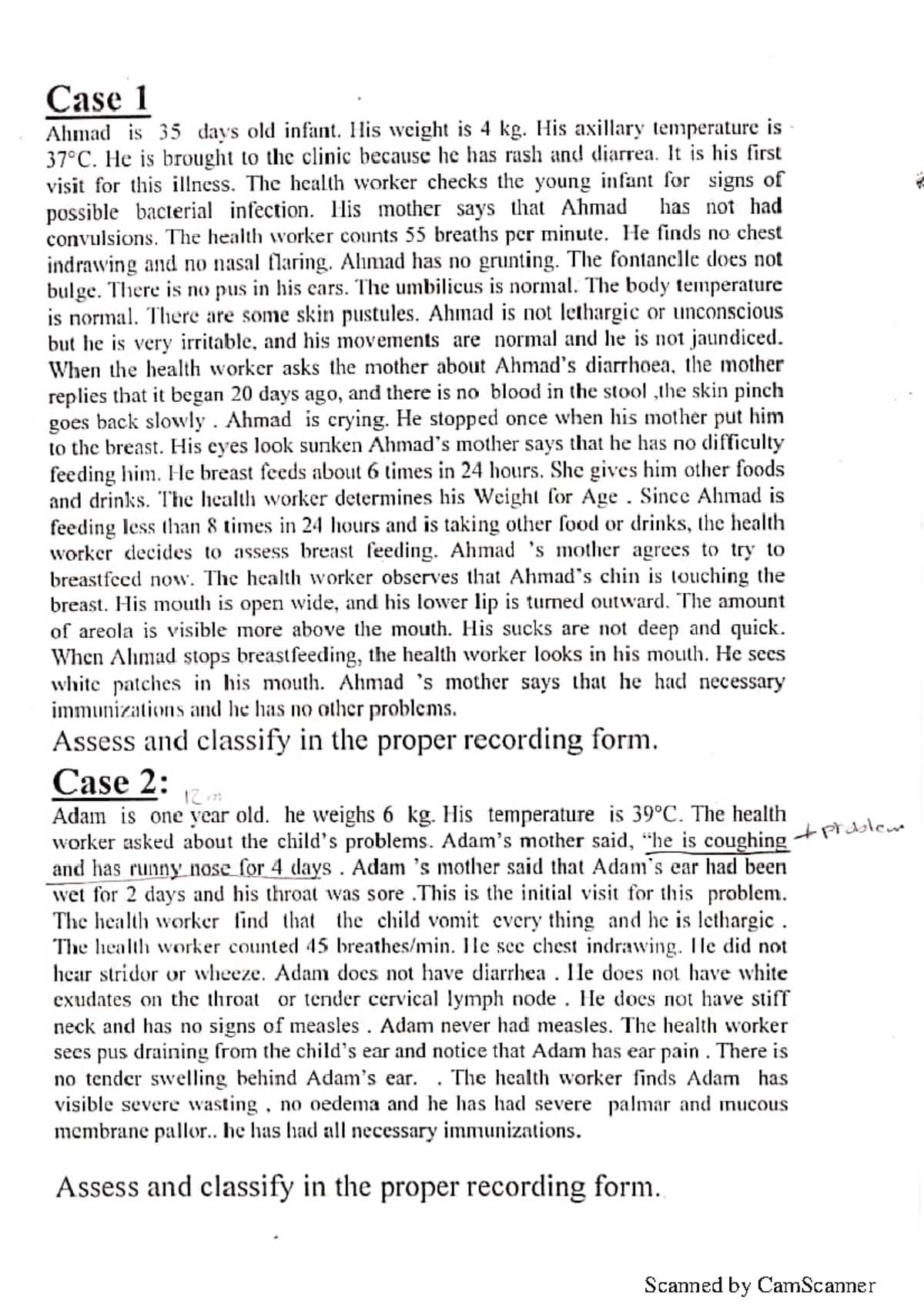 IMCI - Physiology - Studocu