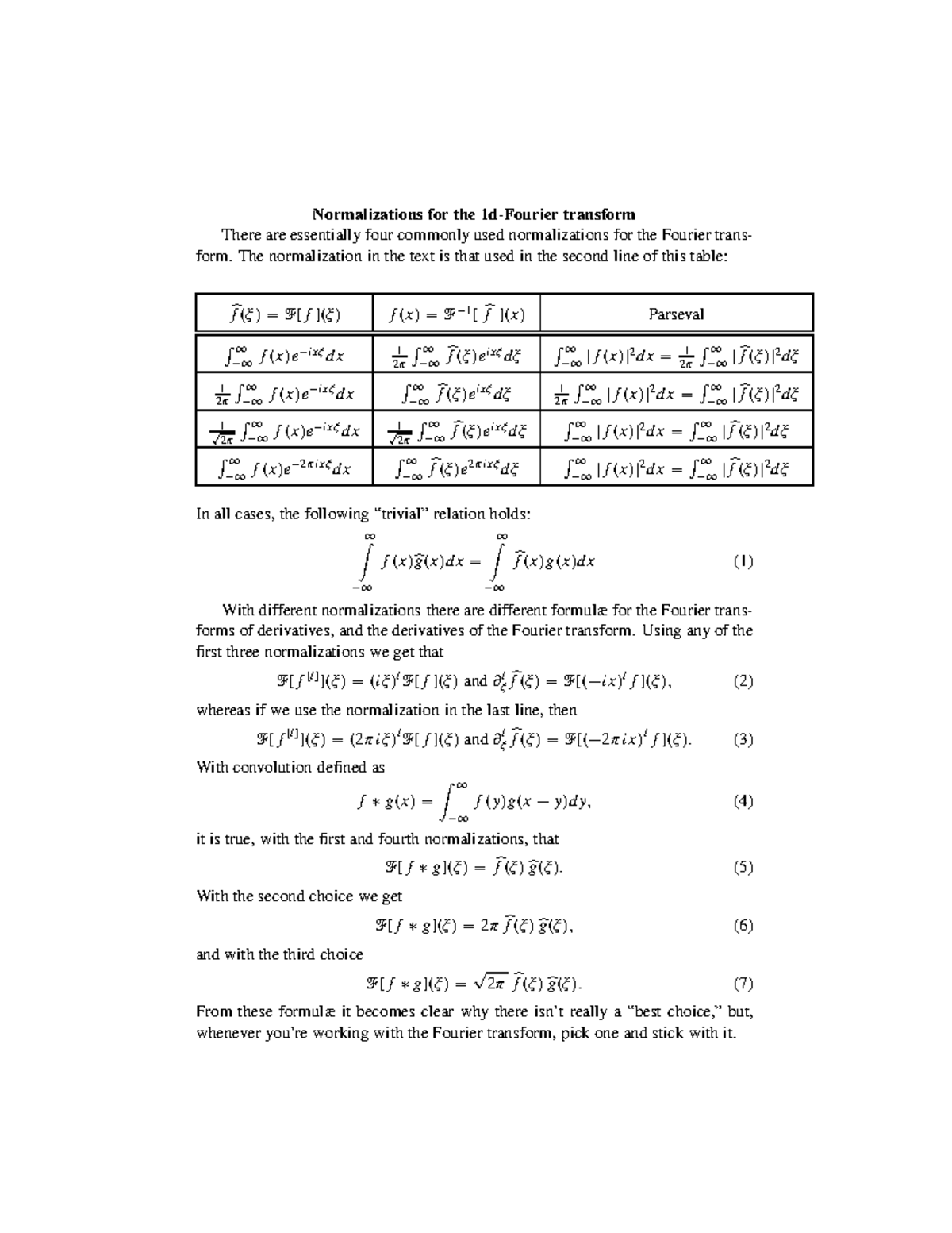 Practical - Normalizations for the 1d-fourier transform ...