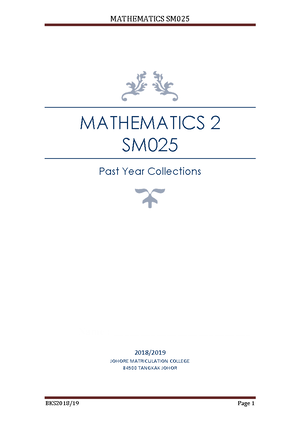 4 SM025 Chapter 4 Conics - MISS JADE 2021/ CHAPTER 4 CONICS 4 Circles 4 ...